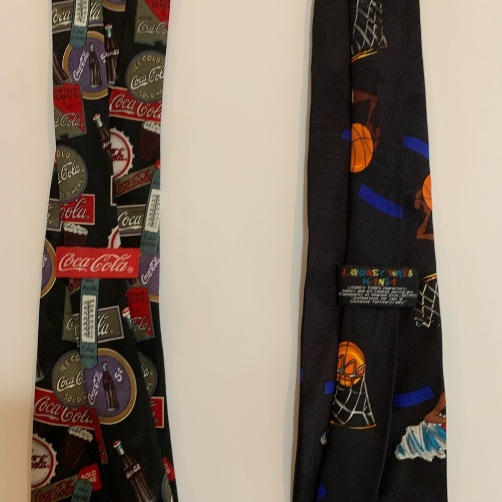 Bundle Of Looney Tunes And Coca Cola Ties - Gem